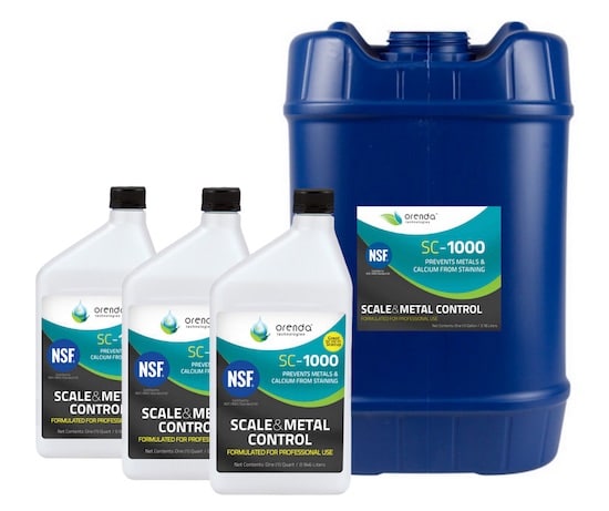 Why does SC-1000 reduce free chlorine?